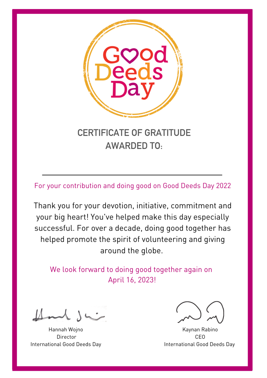 Download Materials - Good Deeds Day