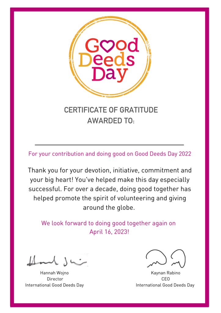 Download Materials - Good Deeds Day